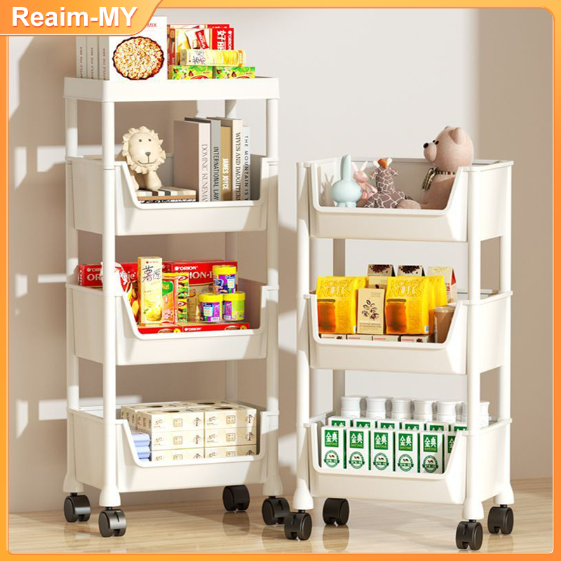 Multifunction Kitchen Storage Rack With Wheel Household Open Storage ...