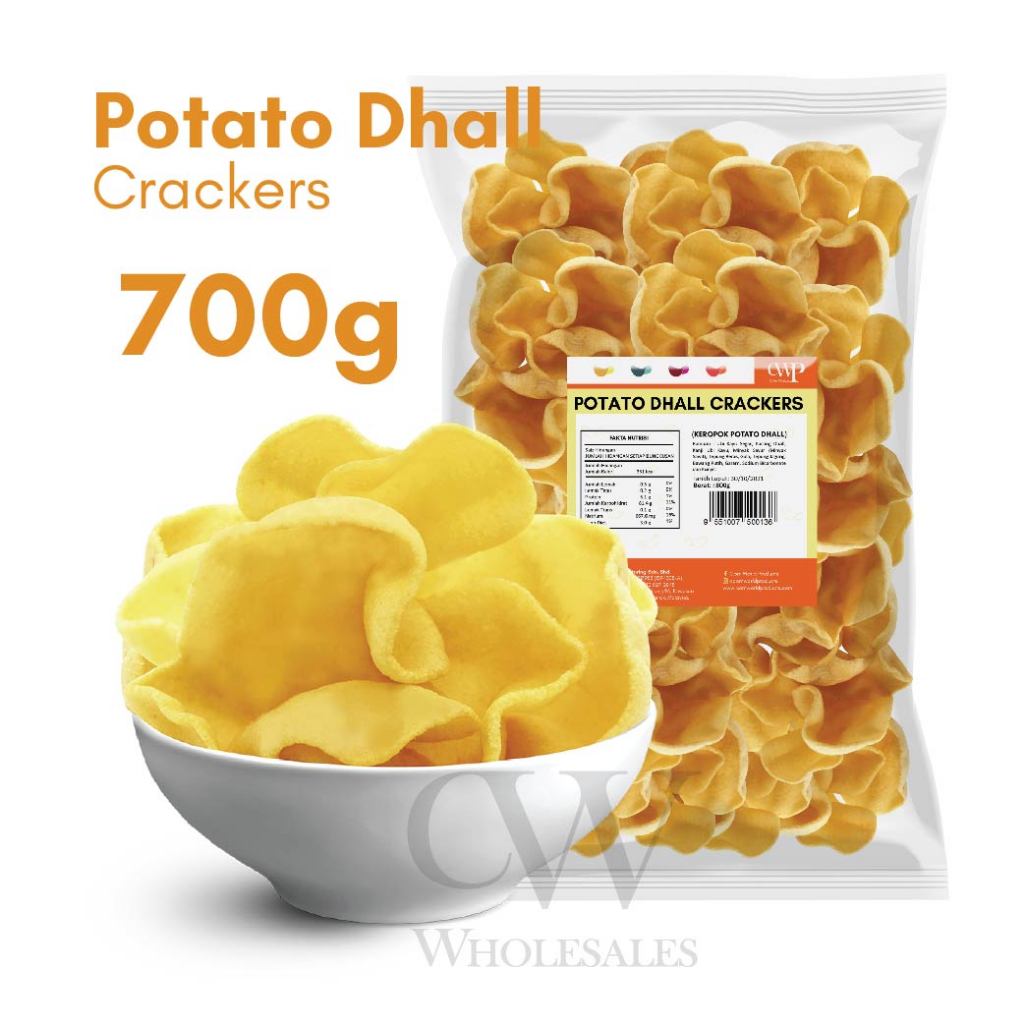 [WHOLESALE] POTATO DAL CRACKERS BULK PACK 700G KEROPOK KENTANG KACANG ...