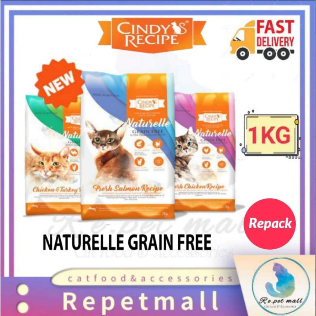 Cindy’s Recipe 1KG REPACK Super Premium Naturelle Grain Free (Salmon ...