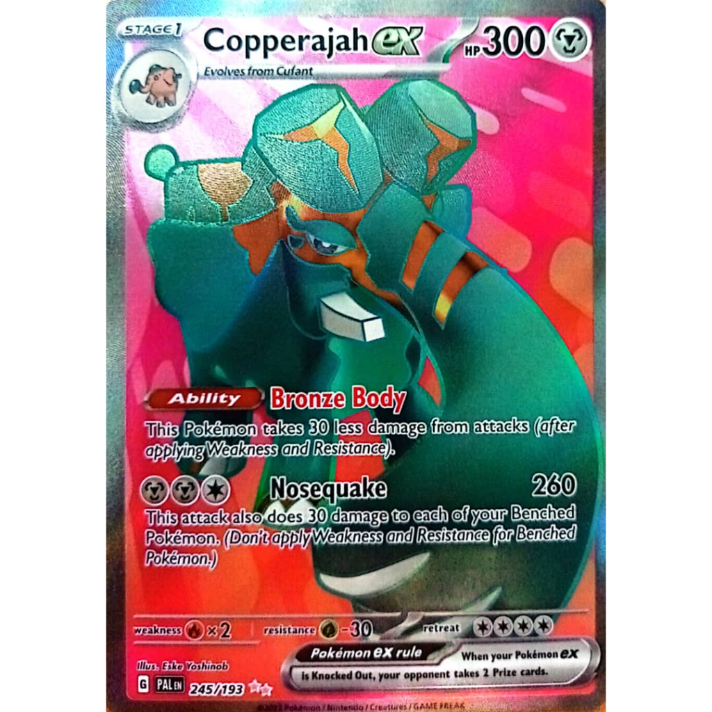 Pokemon TCG Card Game Copperajah ex - 245/193 - Full Art Secret Rare ...