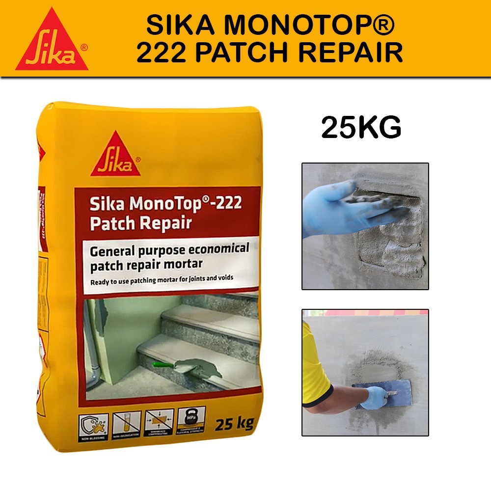 SIKA MONOTOP 222 PATCH REPAIR (25KG) General Purpose Shrinkage ...