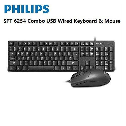 PHILIPS C254 WIRED KEYBOARD AND MOUSE COMBO SET | Shopee Malaysia
