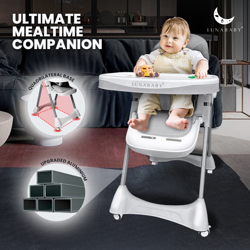 LUNABABY Premium Multifunctional Compact Baby Highchair | Shopee Malaysia