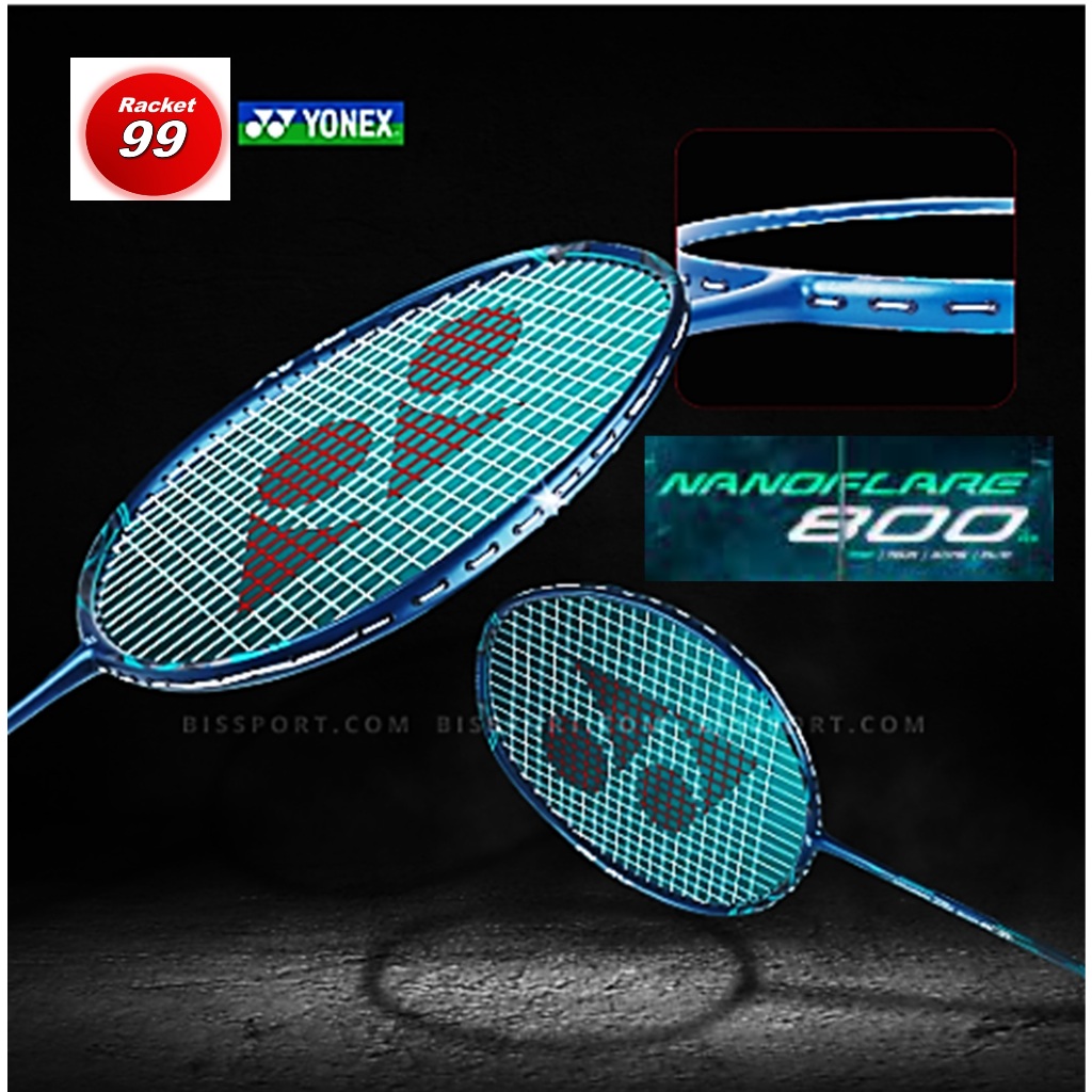 【ORIGINAL】Yonex Nanoflare 800 Play (FRAME/INSTALL YONEX STRING 4-KNOT) Badminton Racket (1pcs ...