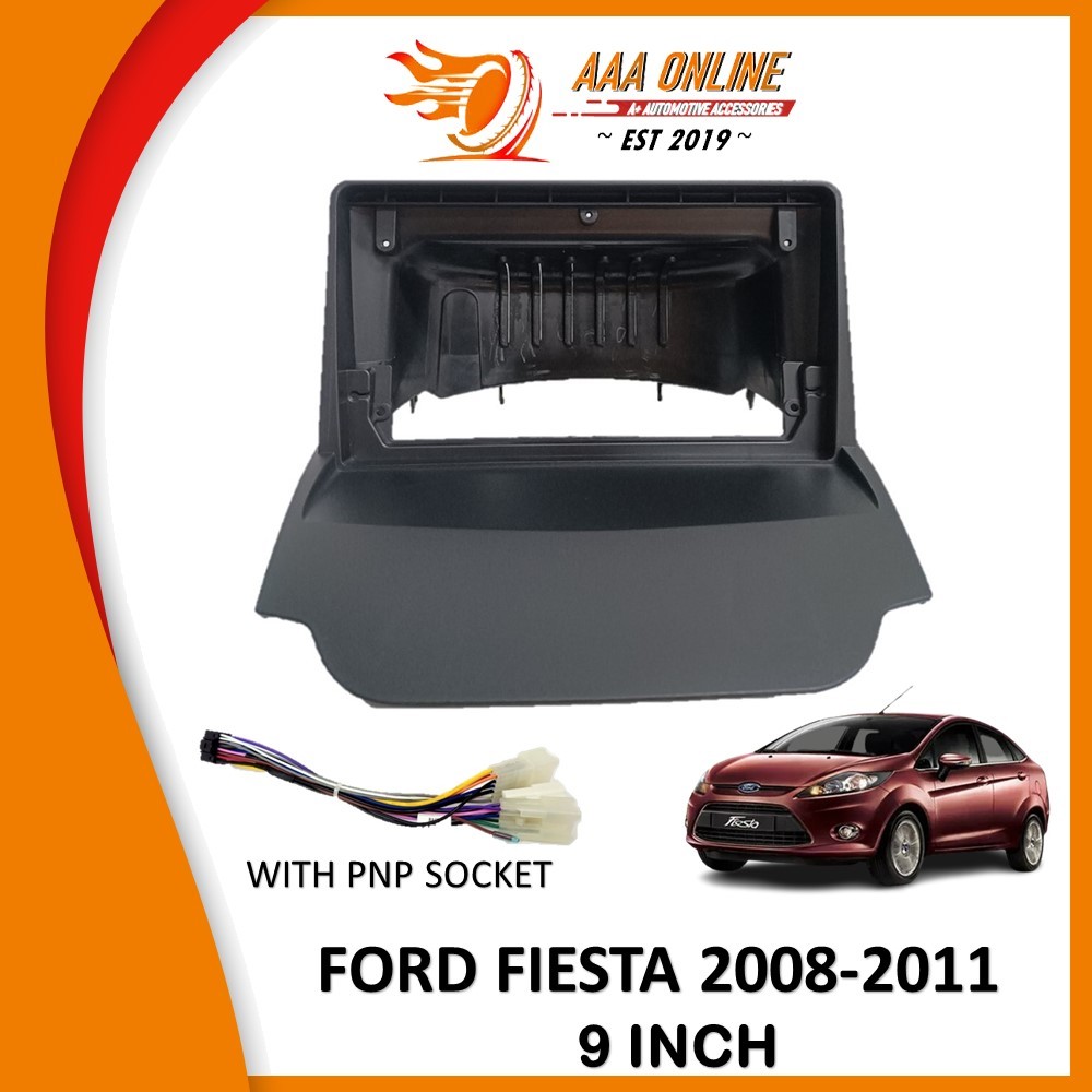 Android Player Casing FORD FIESTA 9'' 2008-2011-BLACK (WIth PNP Socket ...