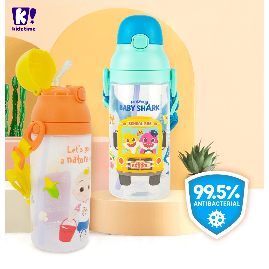 Kidztime Children Kids Cartoon Character BPA Free Kids Straw Water Bottle PP Material ...