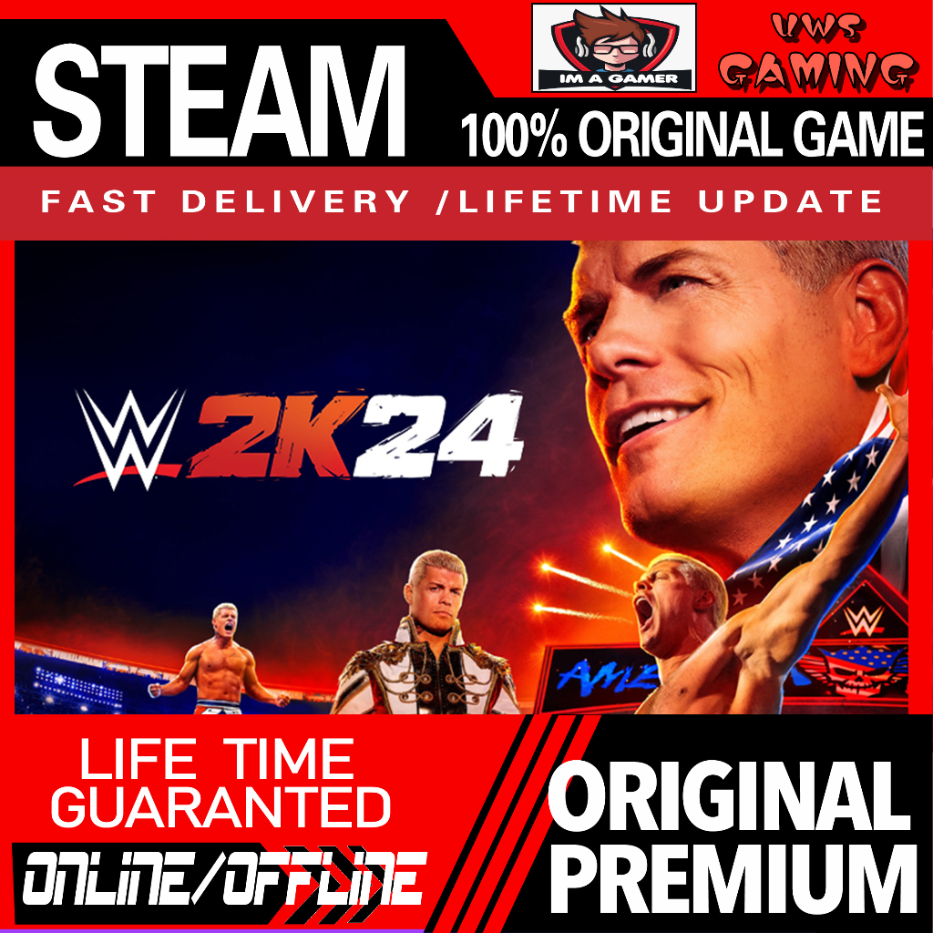 (Play Now)WWE 2K24/2K23 ICON EDITION FULL DLC(Steam Online & Offline ...