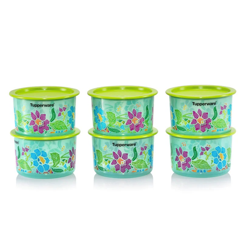Tupperware Polka Dot One Touch Canister (3pcs)1.25L/ Batik One Touch ...