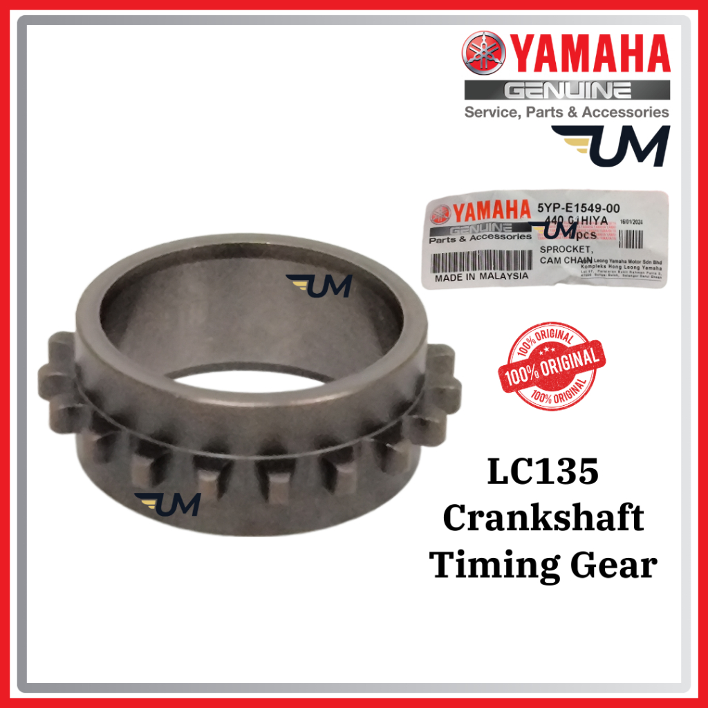 100% ORIGINAL YAMAHA LC135 V1-V7 4S CRANKSHAFT TIMING GEAR CAM CHAIN ...