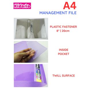 [KMF-907A] A4 KIDARIO MANAGEMENT FILE WITH 8'' PLASTIC FASTENER | EXTRA ...
