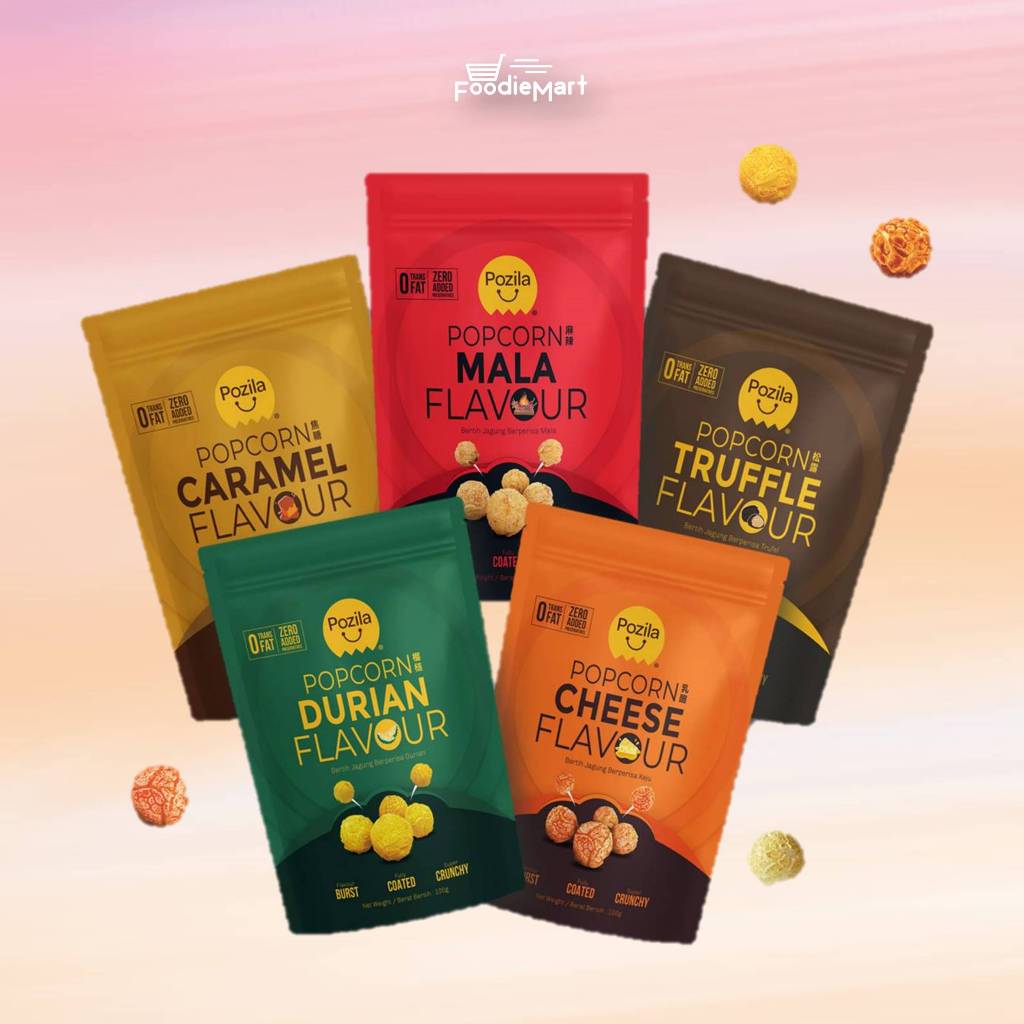 FoodieMart [HALAL] Pozila Popcorn 100g (1 Packet) - Caramel / Cheese ...
