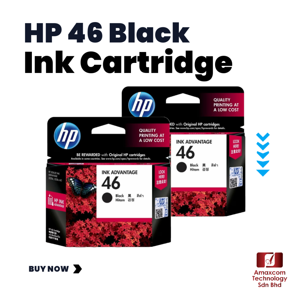 HP 46 Black Original Ink Advantage Cartridge [100% Original] | Shopee ...