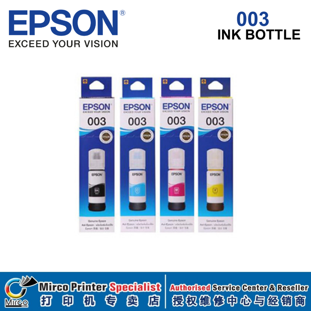 Epson Original Refill Ink 003 (L1210/L3110/L3150/L3210/L3250) | Shopee ...