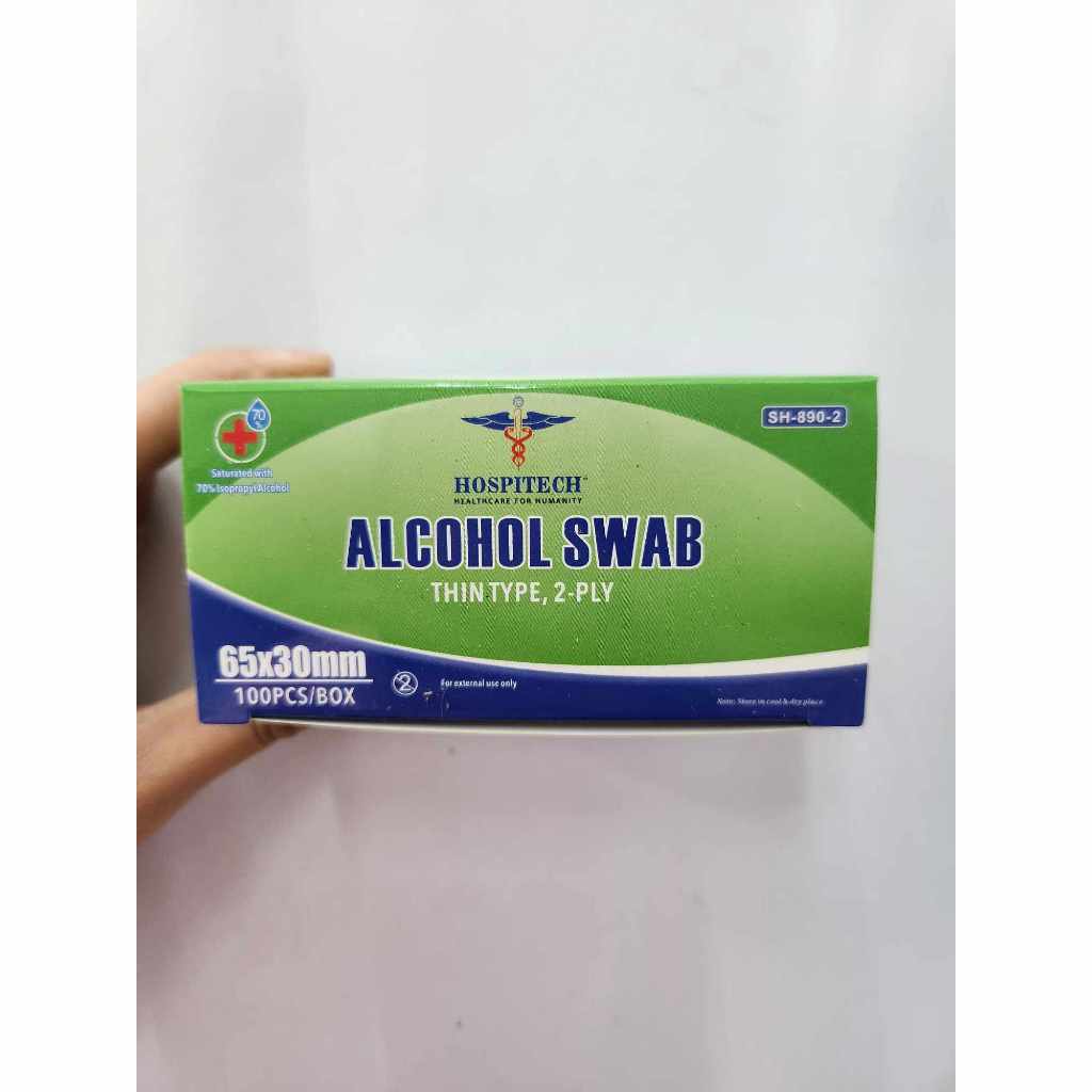 Hospitech Alcohol Swab 100pcs (70% Isopropyl Alcohol, To Kill Virus ...