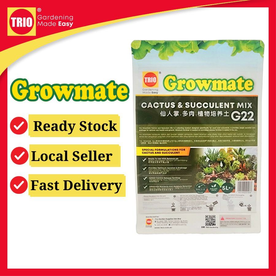 Trio GROWMATE Cactus & Succulent Mix G22 仙人掌. 多肉植物培养土 Special ...