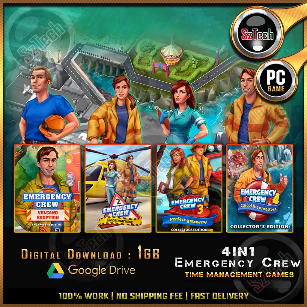 Emergency Crew - 4 IN 1 [PC GAME] 🔥 [ DIGITAL DOWNLOAD] 🔥Classic Games🔥 ...