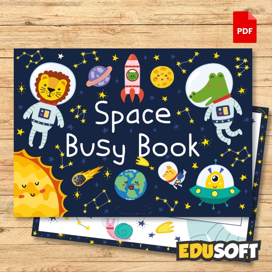 [ Soft Copy/ PDF ] Printable Space Busy Book | Space Busy Book ...
