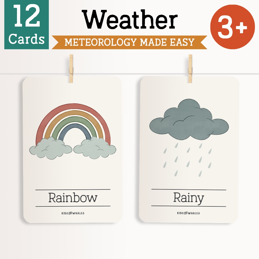 Weather Flashcards Kad Imbas Cuaca Visual Cards Perfect for Classroom ...