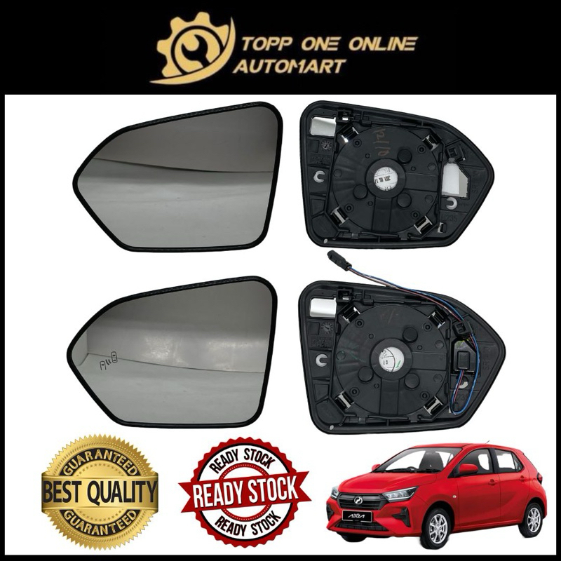 ORIGINAL PERODUA AXIA 2023-2026Y SIDE MIRROR GLASS (KACA CERMIN SISI ...
