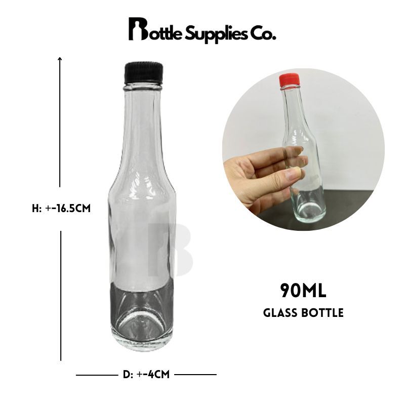 90ml Botol Kaca Madu Kelulut Viral Eco-Friendly Re-usable Glass Bottle ...