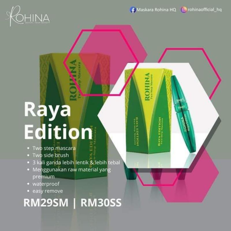 MASCARA ROHINA RAYA EDITION 2023(HIJAU) | Shopee Malaysia