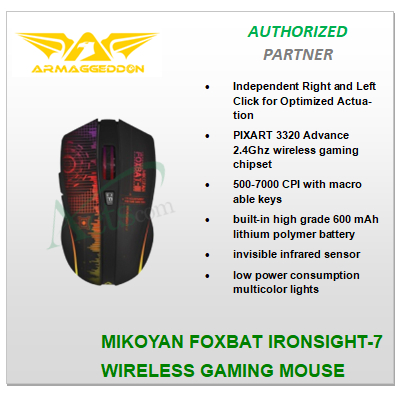 Armaggeddon Mikoyan Foxbat Ironsight-7 Wireless Gaming Mouse ...