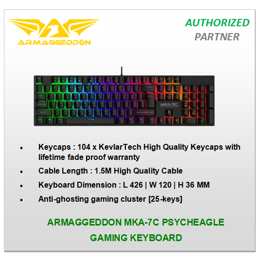 ARMAGGEDDON MKA-7C PSYCHEAGLE GAMING KEYBOARD | Shopee Malaysia