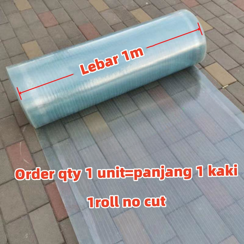 ATAP Cerah Lutsinar Rata 1mm Murah / Greenhouse Flat Transparent Roof ...