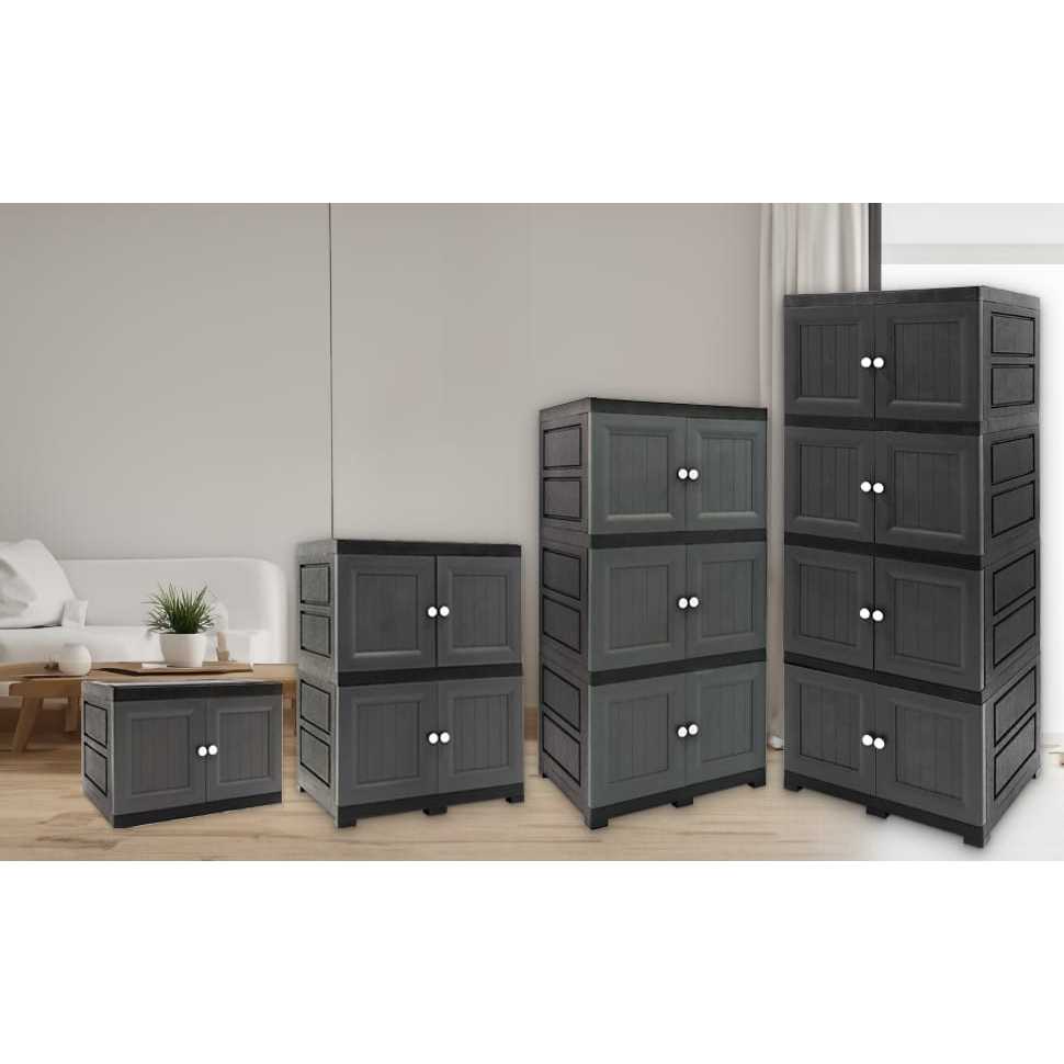 Abbaware Wardrobe Wooden design / Almari Baju/ Storage Cabinet/ Drawer ...