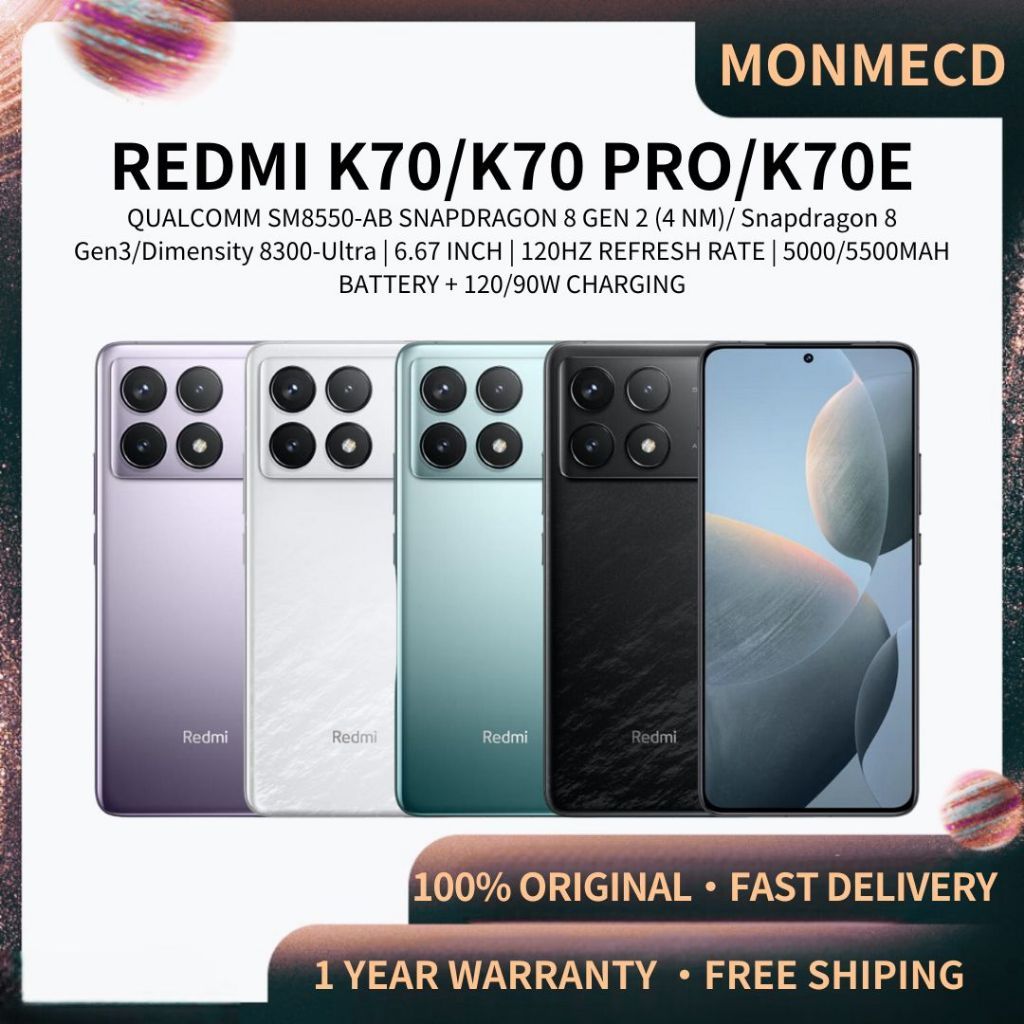 【K60E 8/128 IN STOCK】REDMI K70 PRO Series Phone 16+512GBPhone ...