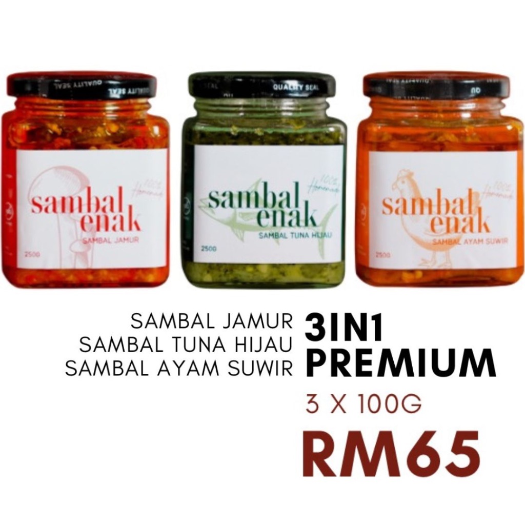 Premium Sambal Set Trio 3x100g (Ready to Eat) | Shopee Malaysia
