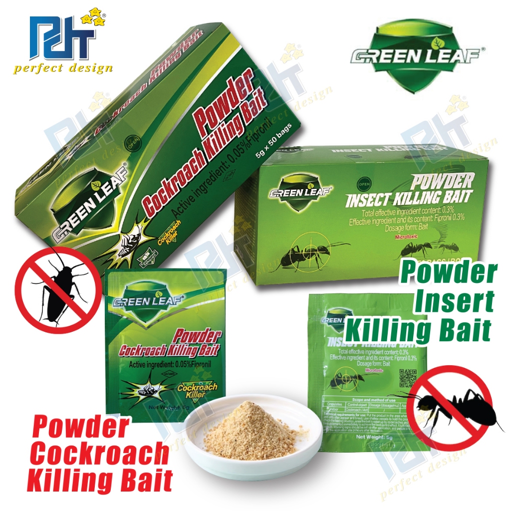 Green Leaf Powder Cockroach Killer Killing Bait Pest Control / Ubat ...