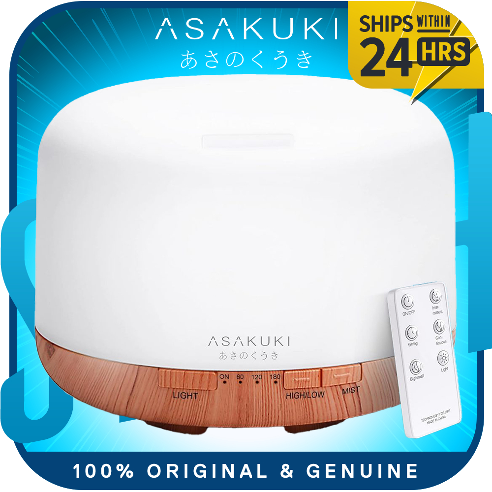 GENUINE ASAKUKI 500ml Premium Essential Oil Diffuser with Remote Control | Shopee Malaysia