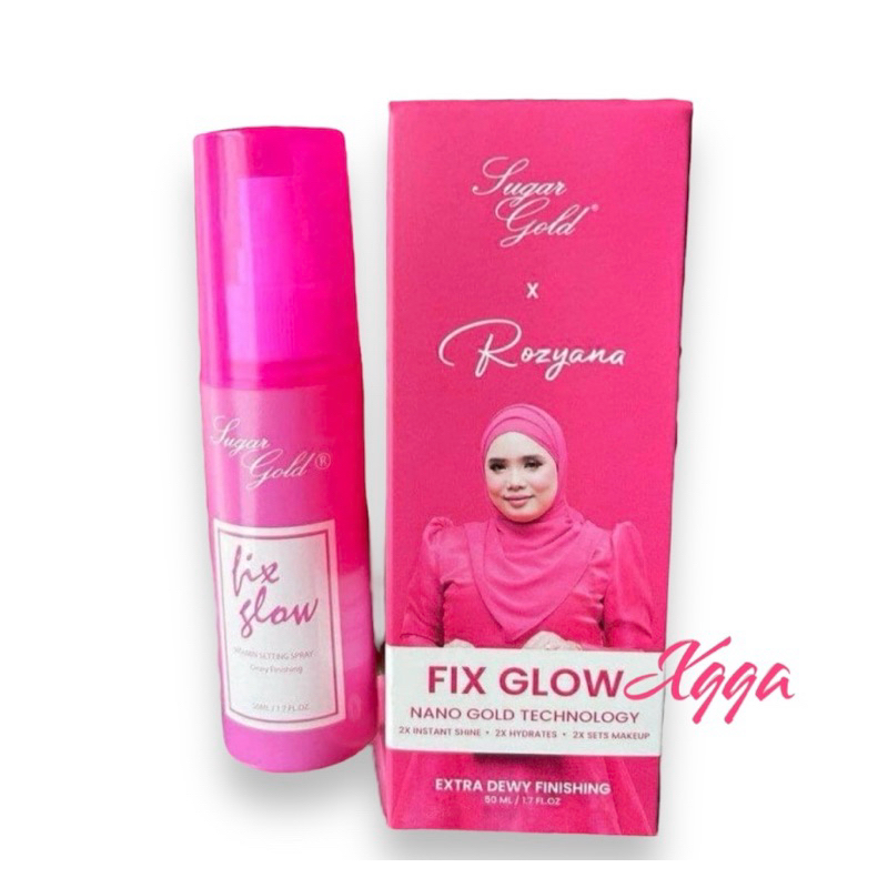 SUGAR GOLD x ROZYANA FIX GLOW (fixglow) SETTING SPRAY MAKEUP- 50ml ...