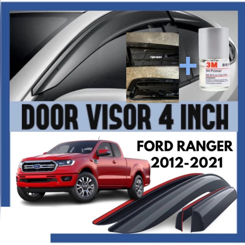 KOON Ford Ranger T6/T7 2012-2021 Door Visor Wind Deflector Air Press ...