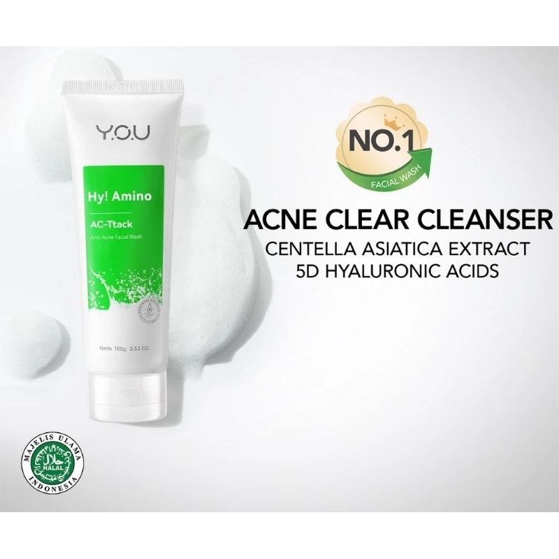 YOU Hy! Amino Facial Wash Anti Acne/Hydrating/Brightening/Oil Control ...