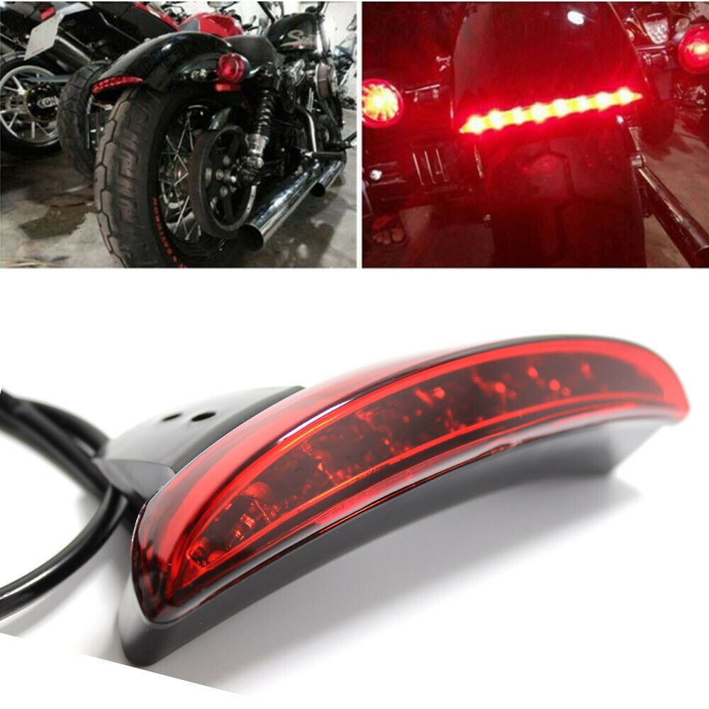 Motorcycle Light Rear Fender Edge Red LED Brake Tail light Motocycle ...