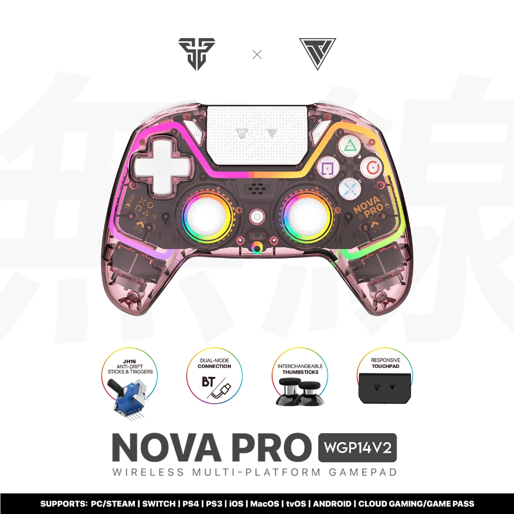Fantech Gamepad Wireless Controller Anti-Drift Hall Effect NOVA Pro ...