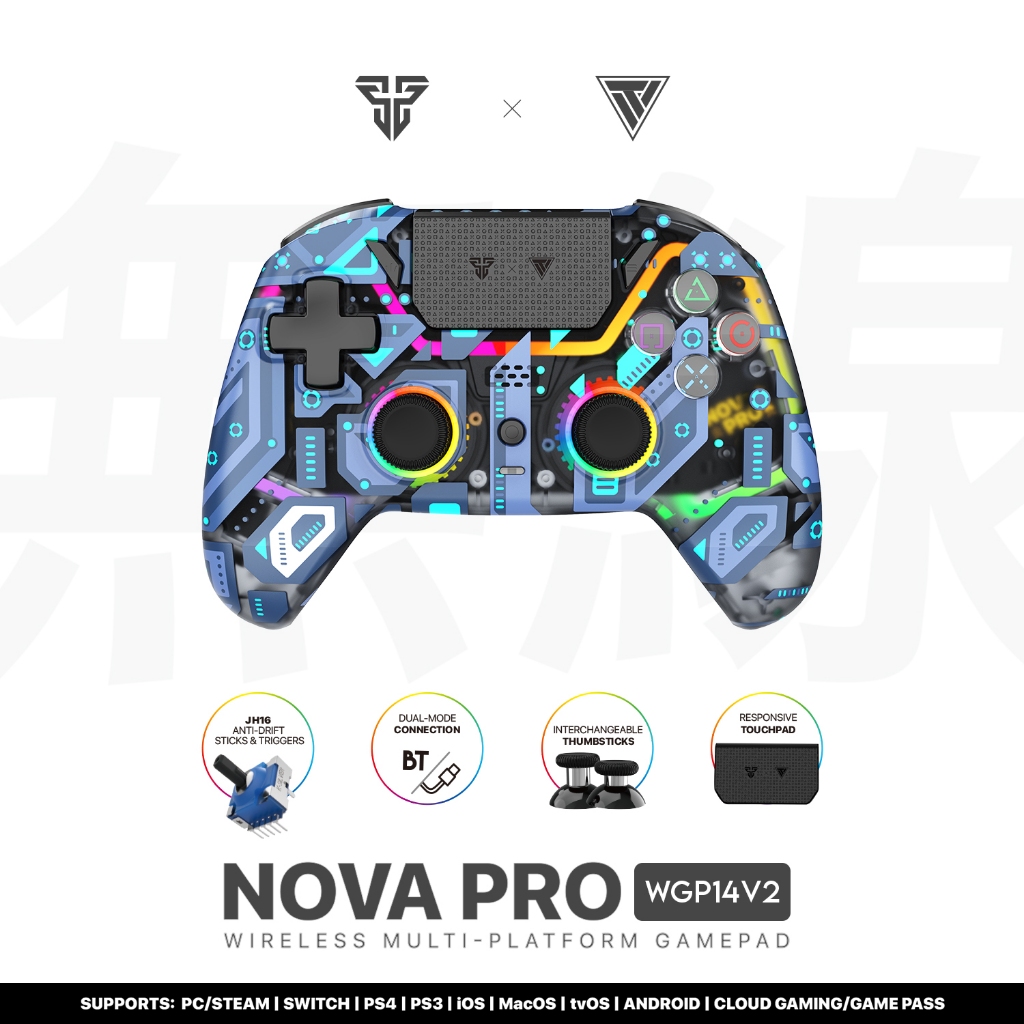 Fantech Gamepad Wireless Controller Anti-Drift Hall Effect NOVA Pro ...