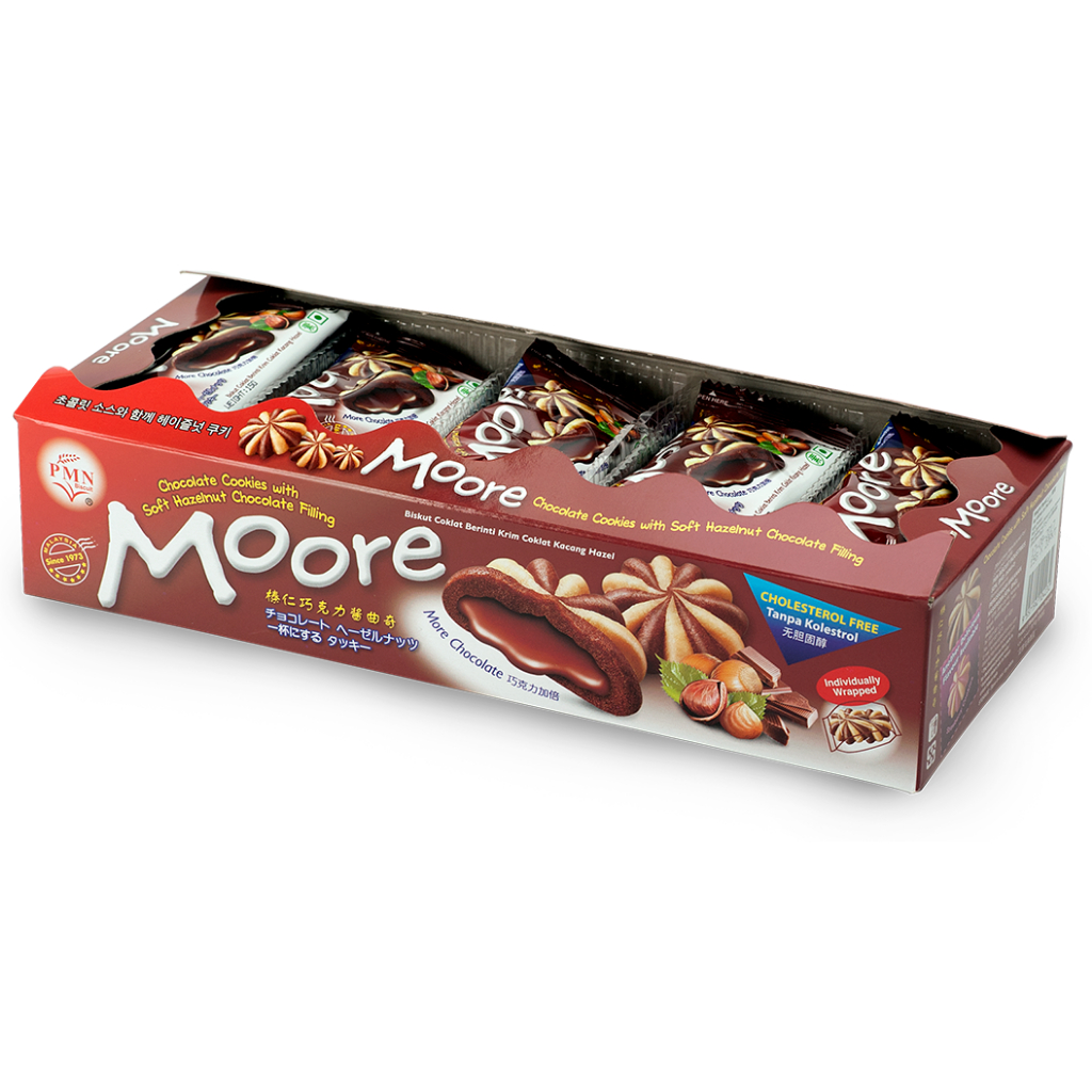 PMN MOORE CHOCOLATE / STRAWBERRY COOKIES WITH FILLING 56G | Shopee Malaysia
