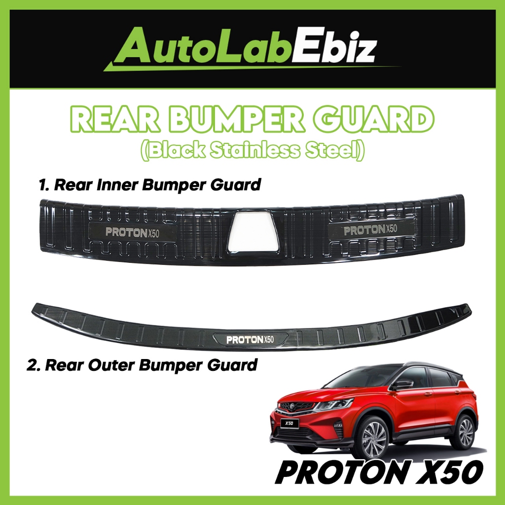 Proton X50 2020-20223 Rear Bumper Guard INNER / OUTER with Black ...