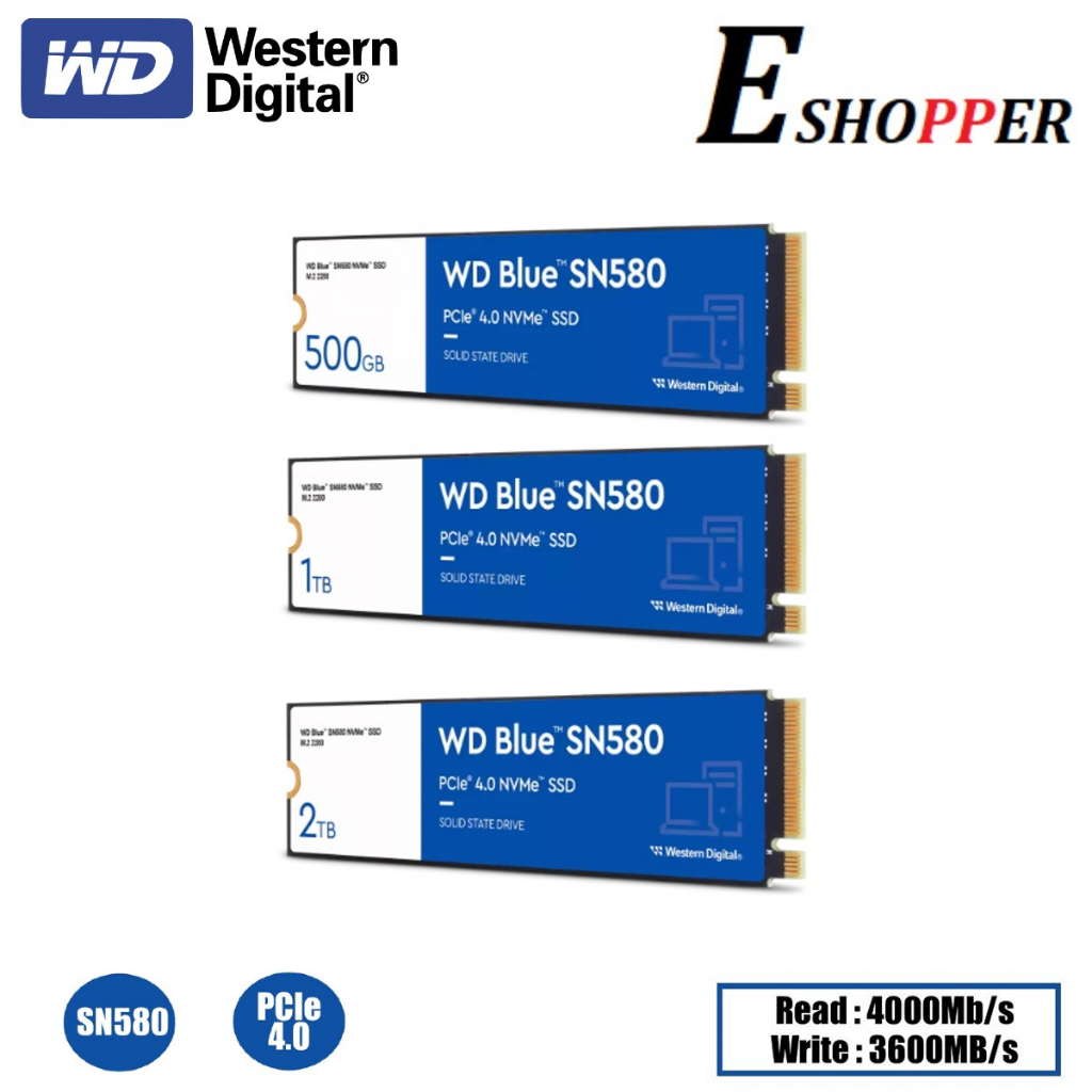 WESTERN DIGITAL (WD) BLUE SN580 NVMe SSD | Shopee Malaysia