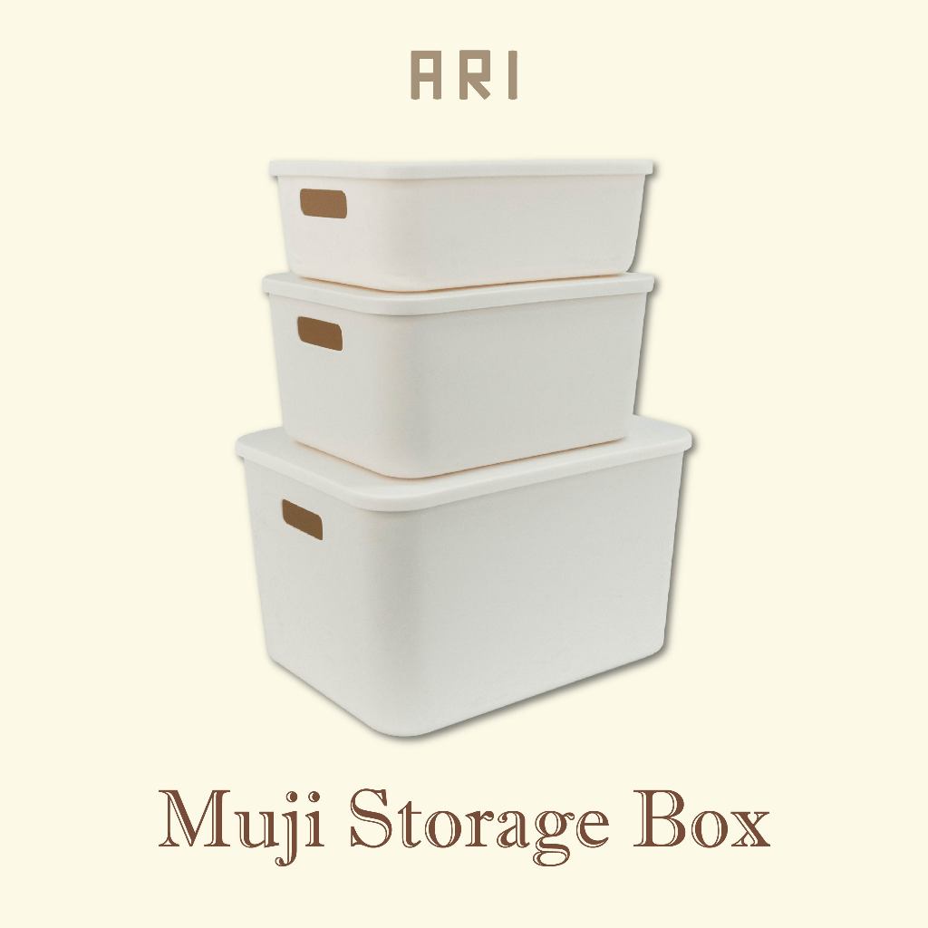 ARI Muji Storage Box Basket Home Stackable Organizer Box With Lid ...