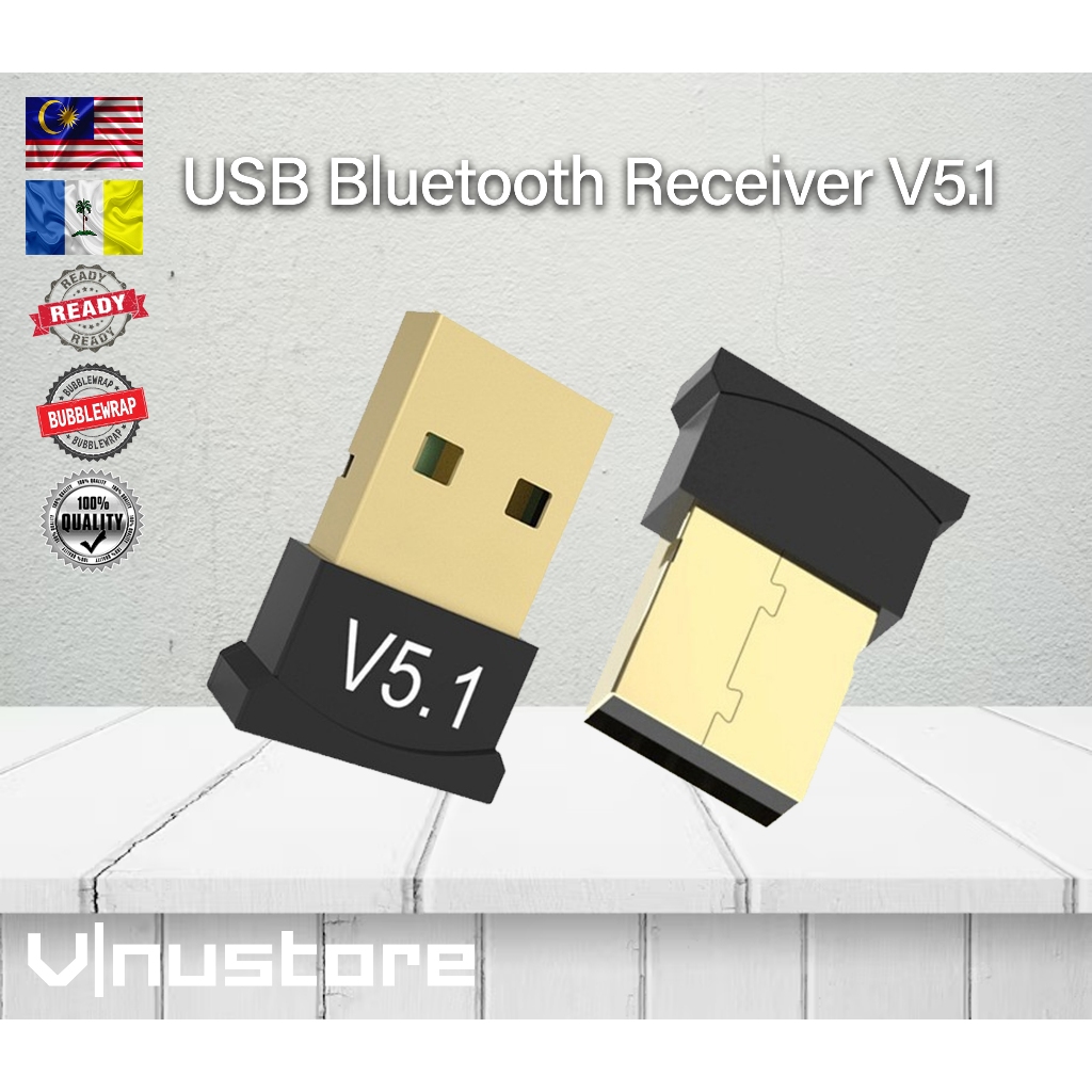 USB Bluetooth Receiver V5.1 Mini Dongle Audio Transmitters Adapter Card ...