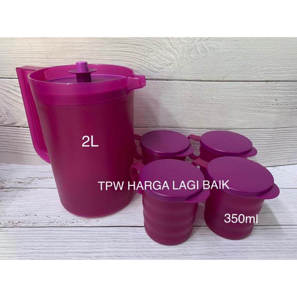 Tupperware Drinking Set (1Jug + 2 / 4Mugs) / Set Minum Jug dan Cawan ...