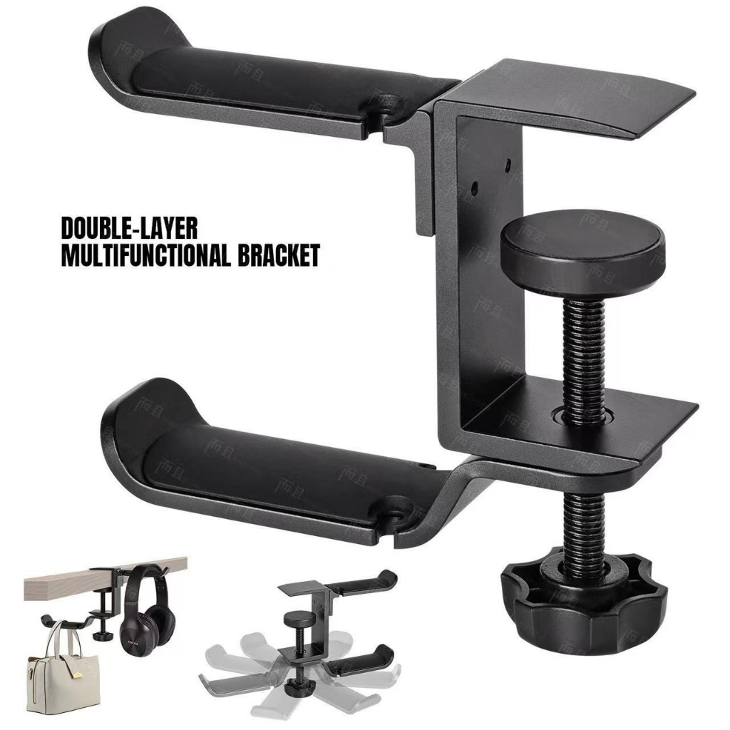 Rotating Dual-Arm Headphone Stand with Cable Management | Shopee Malaysia