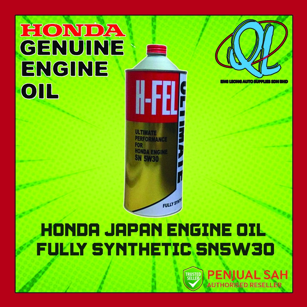HONDA JAPAN ENGINE OIL FULLY SYNTHETIC SN5W30 | Shopee Malaysia