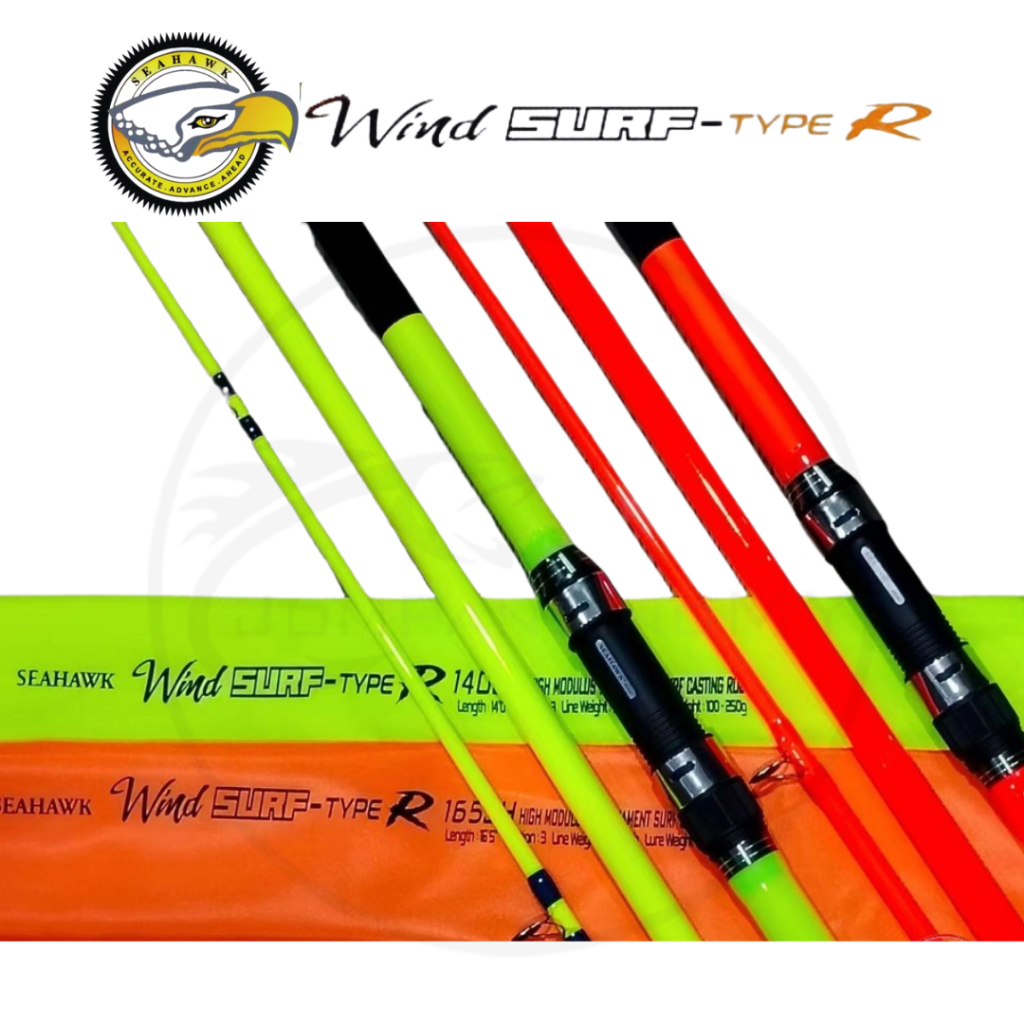 Seahawk Windsurf Type R Spinning Surf Casting Fishing Rod with Free ...