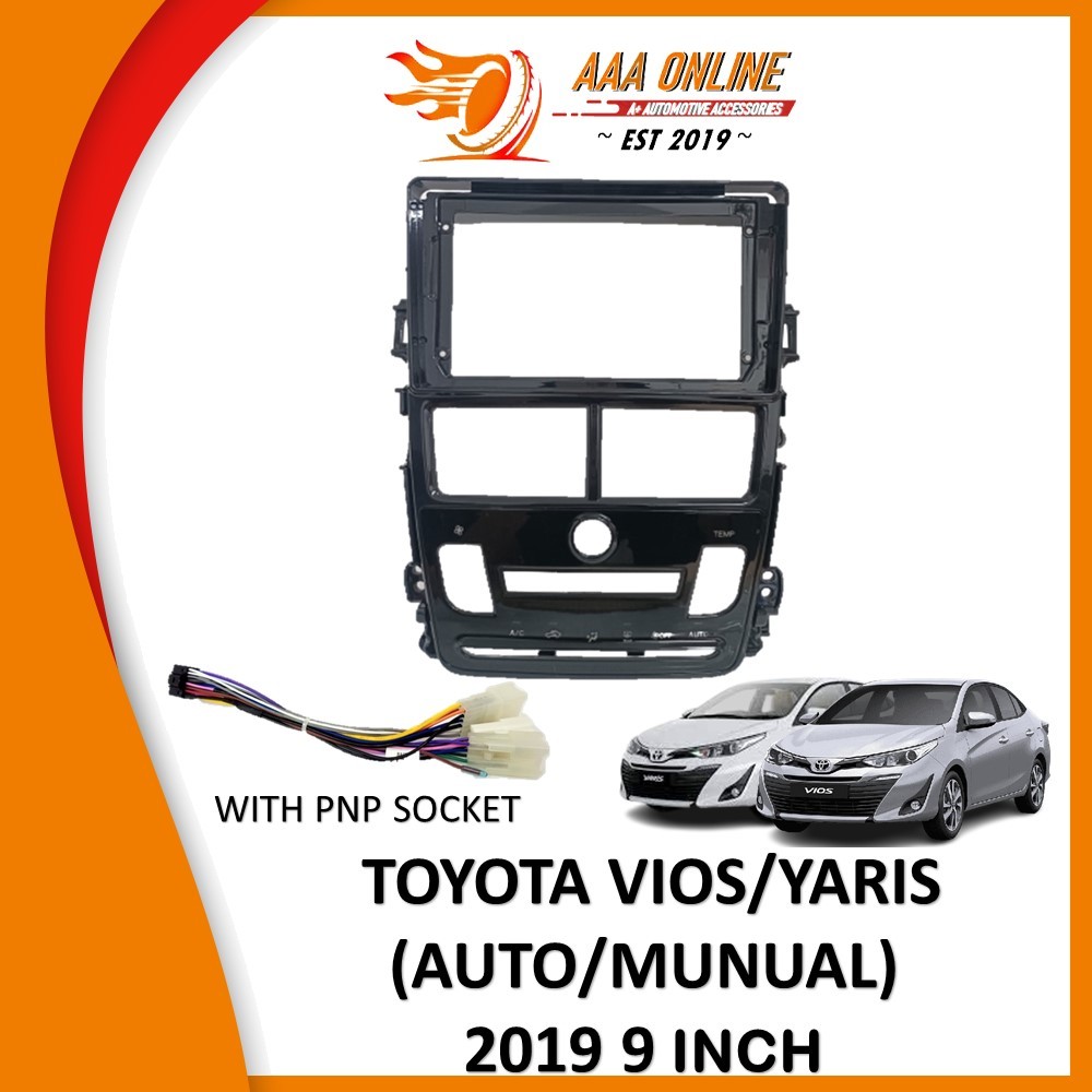 Android Player Casing TOYOTA VIOS/YARIS-9''(AUTO/MUNUAL)-2019-BLACK ...