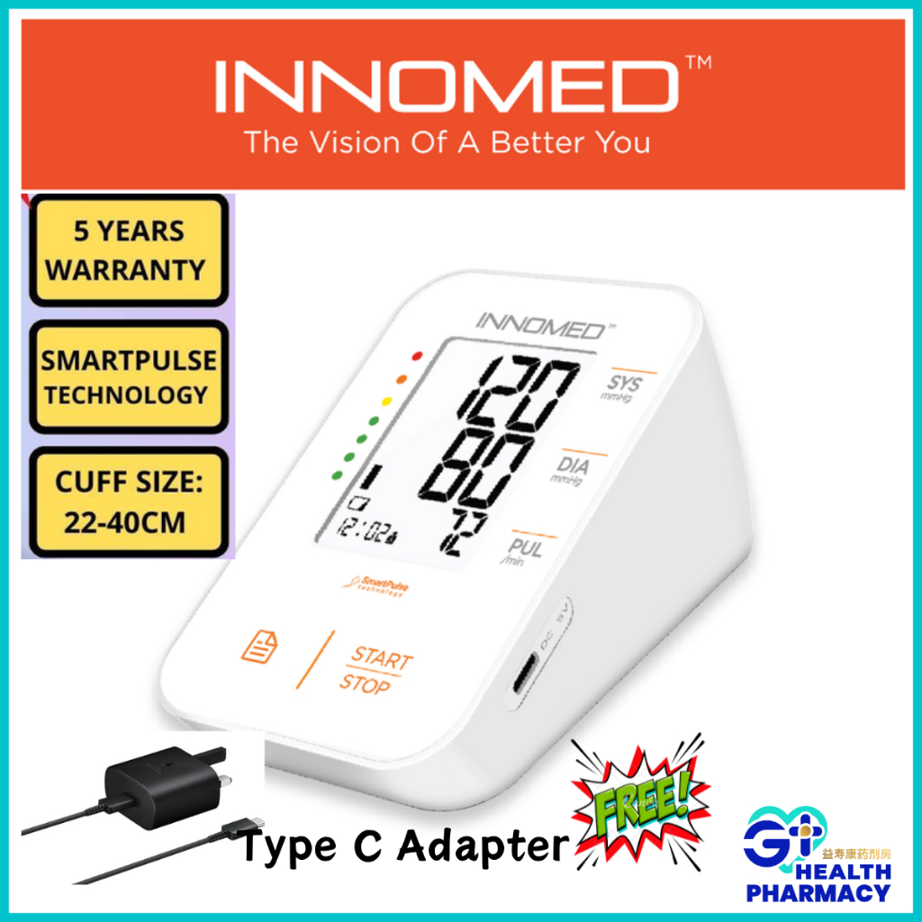 Innomed M1 Blood Pressure Monitoring System | Smart Pulse Technology (5 Years Warranty) | Shopee ...